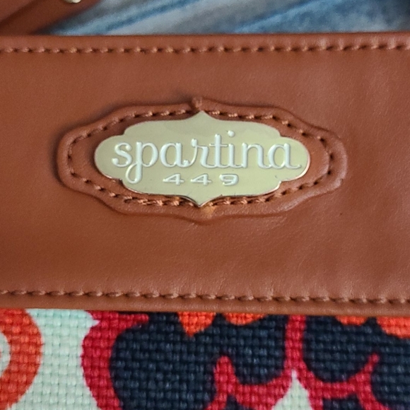 Spartina 449 | Bags | Spartina 449 Leather And Canvas Crossbody Bag ...